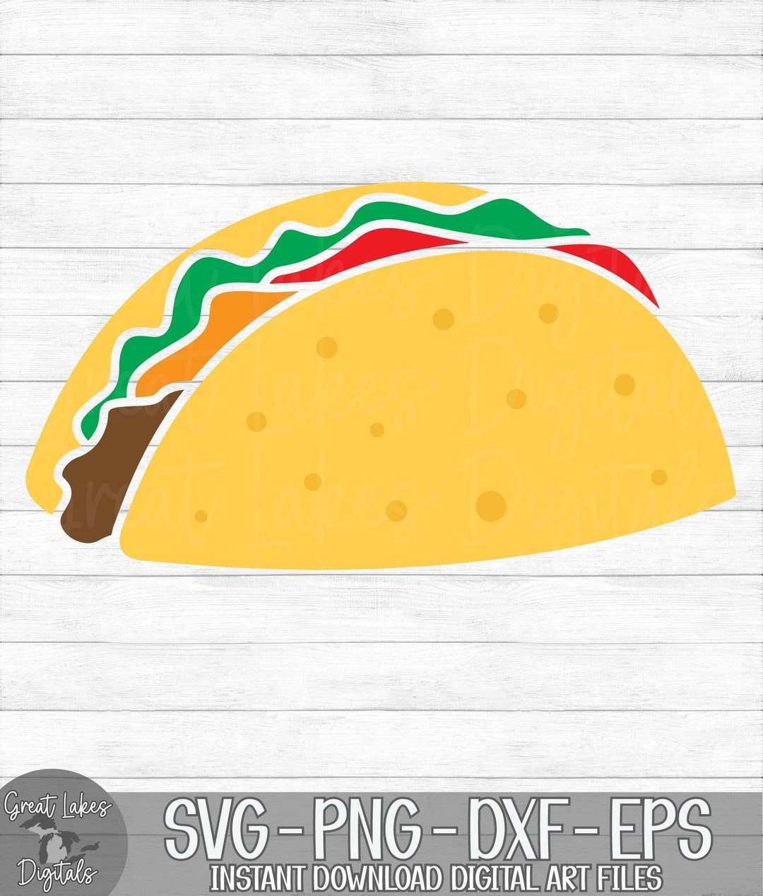 Taco - Instant Digital Download - Svg, Png, Dxf, and Eps Files Included ...