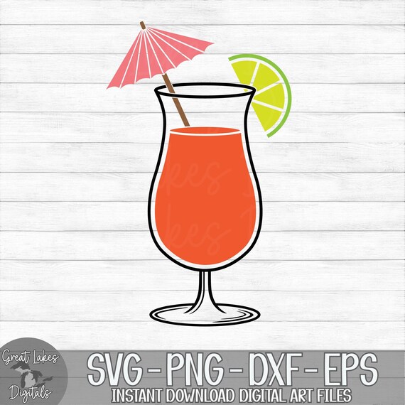 Cocktail Instant Digital Download Svg Png Dxf and Eps - Etsy
