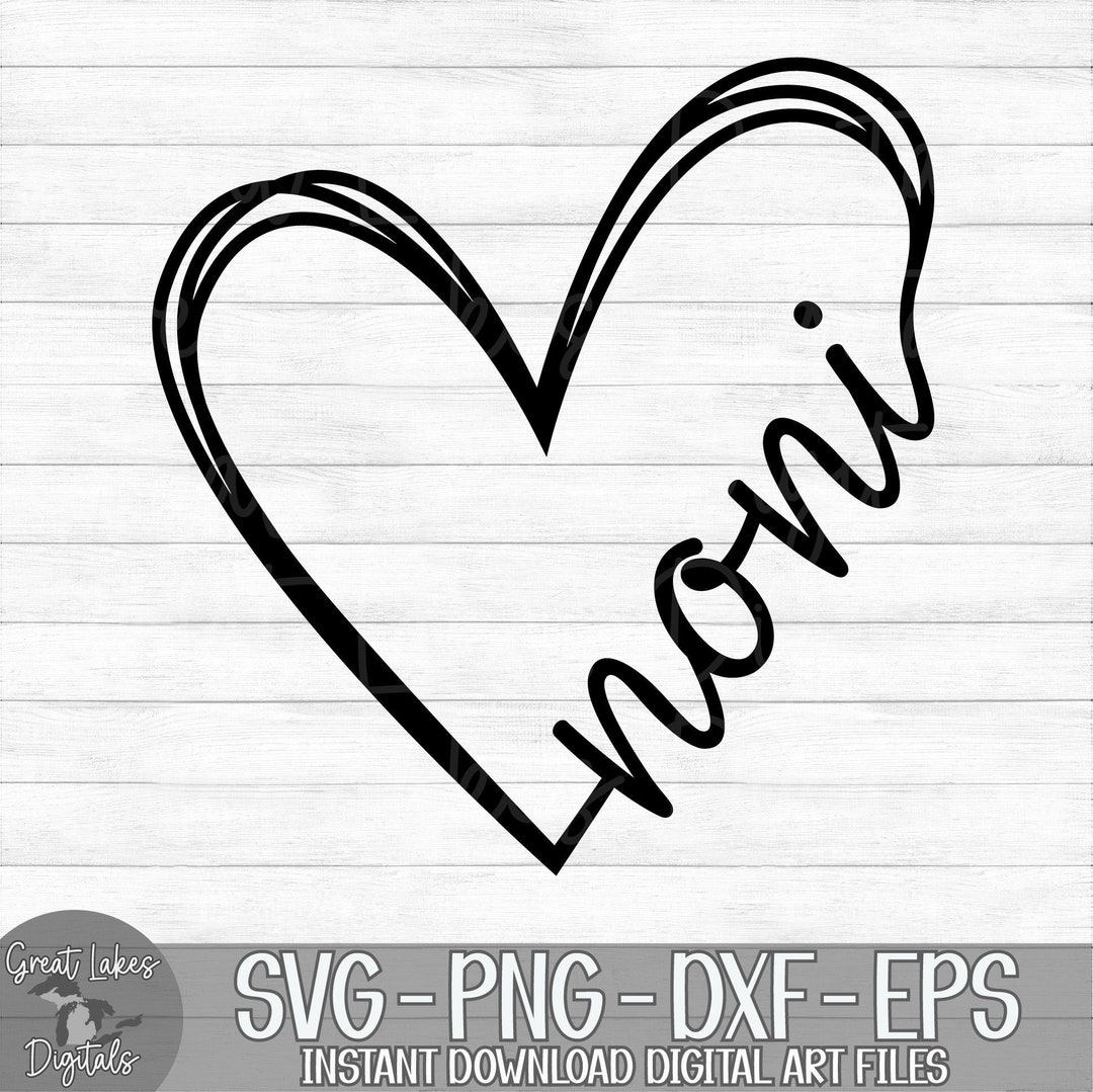 Noni Heart - Instant Digital Download - Svg, Png, Dxf, and Eps Files ...