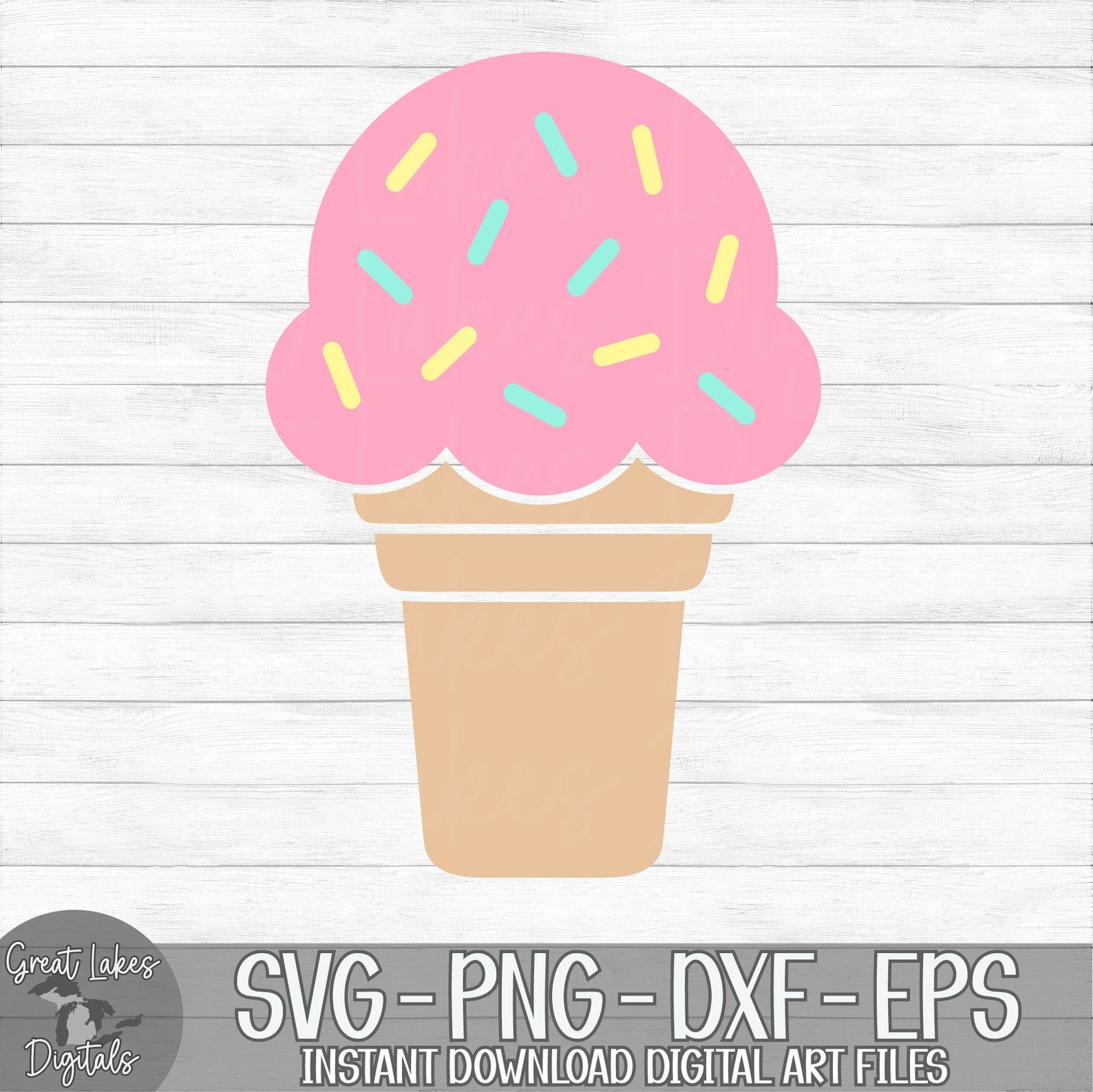 Ice Cream- Instant Digital Download - Svg, Png, Dxf, and Eps Files ...