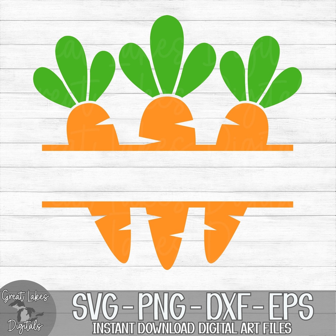 Carrot Split Monogram, Name Frame - Instant Digital Download - Svg, Png ...