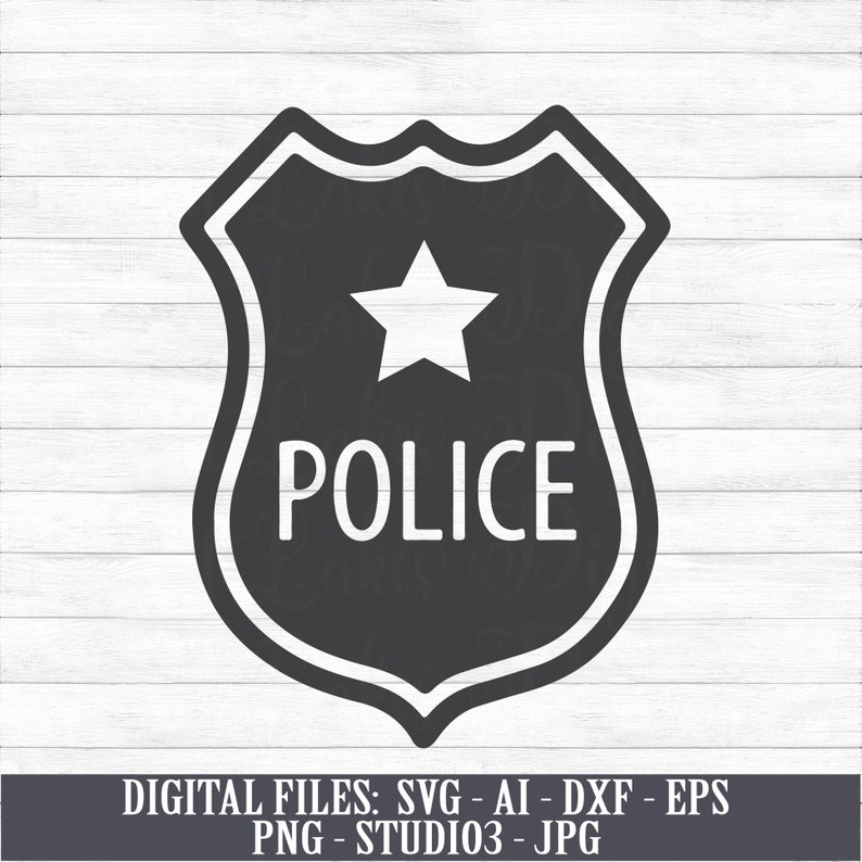 Police Badge Instant Digital Download svg ai dxf eps | Etsy