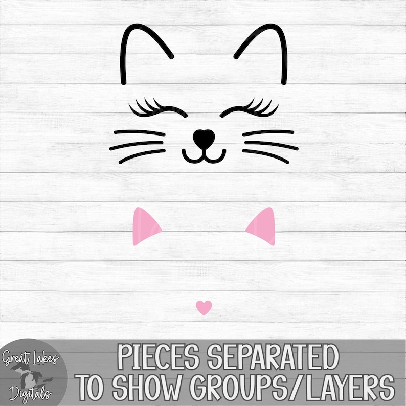 Cat Face instant Digital Download Svg Png Dxf and Eps - Etsy