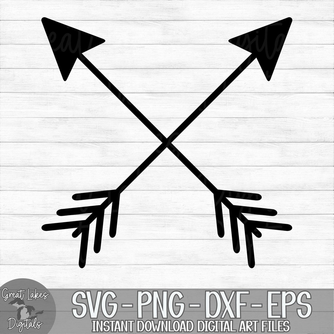 Crossed Arrows - Instant Digital Download - Svg, Png, Dxf, and Eps ...