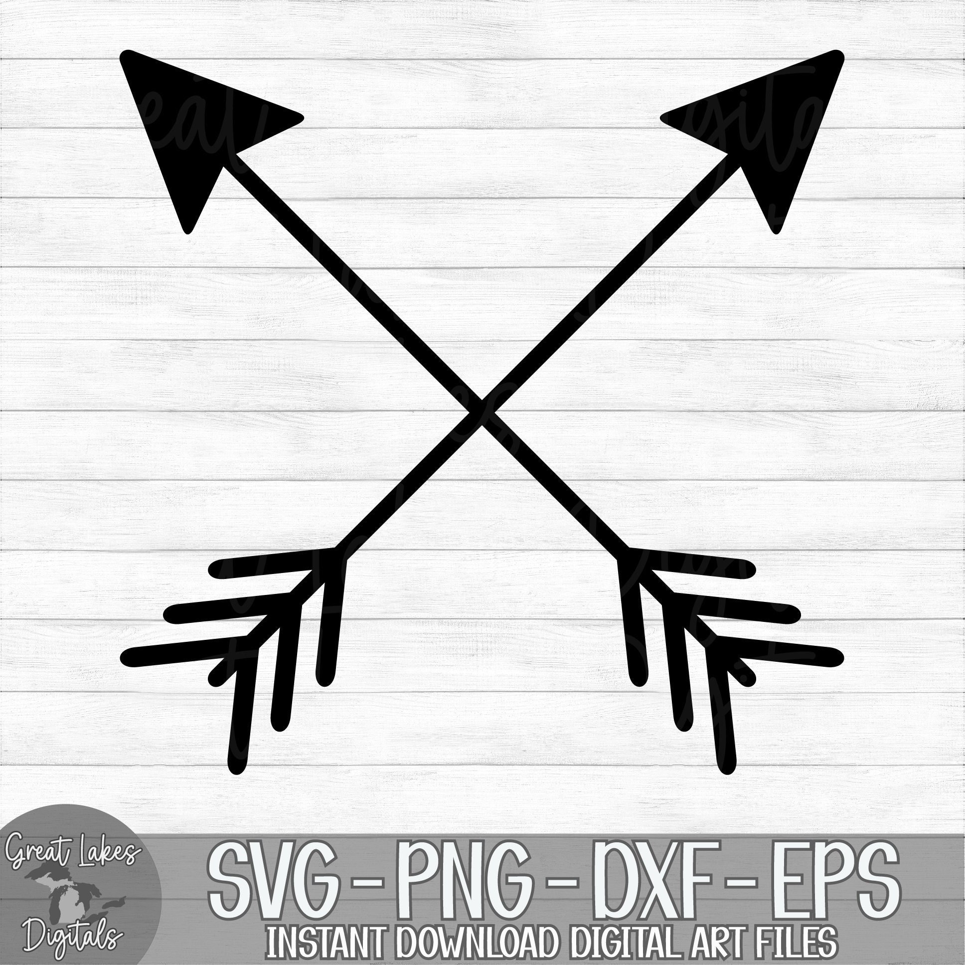 Crossed Arrows Instant Digital Download Svg Png Dxf and - Etsy
