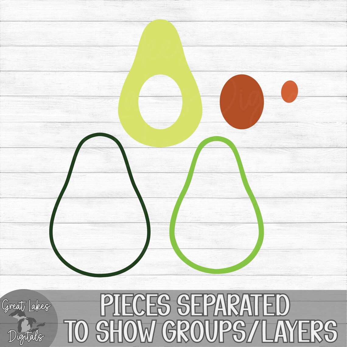 Avocado Instant Digital Download Svg Png Dxf and Eps - Etsy