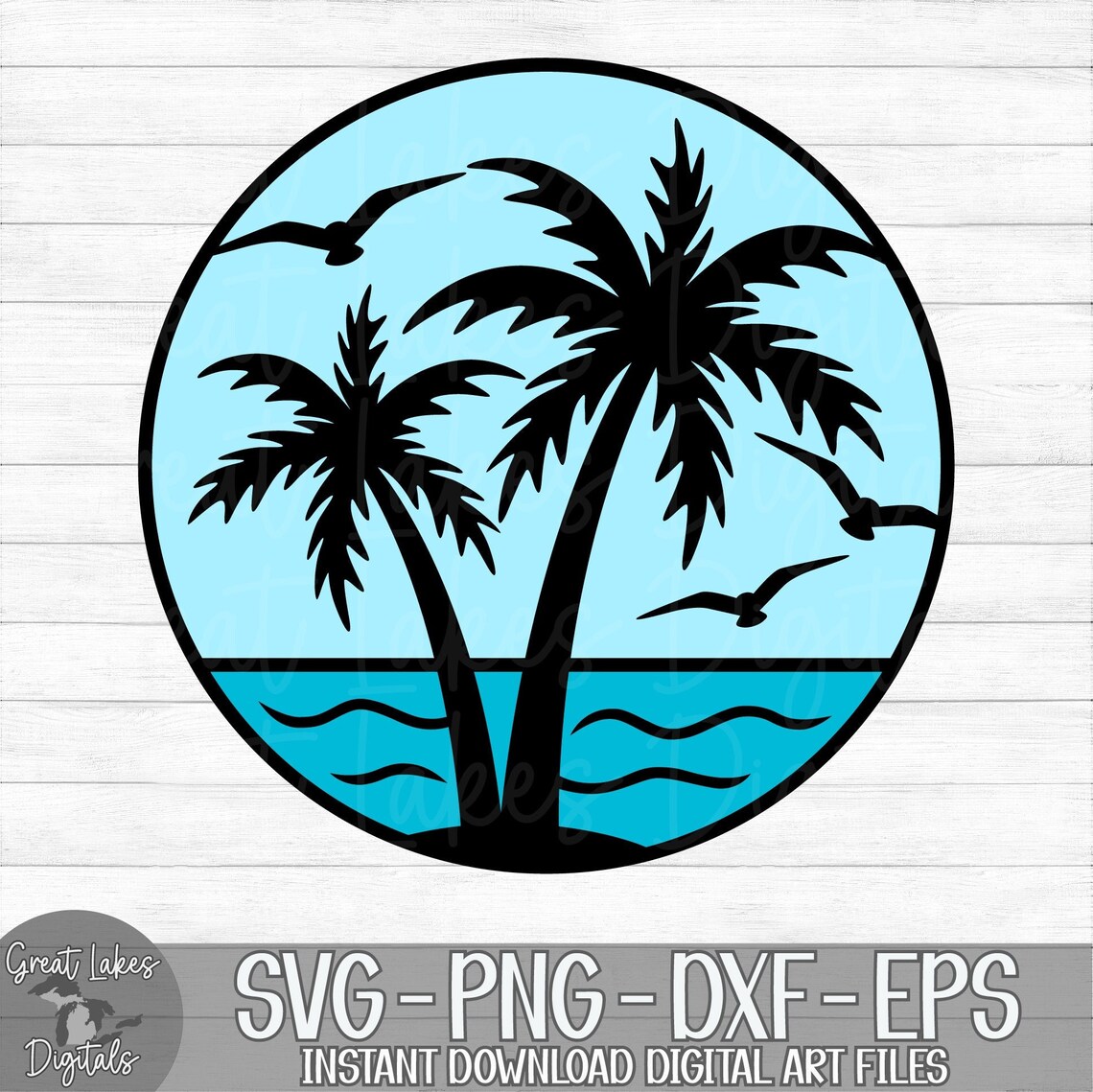 Palm Trees Instant Digital Download Svg Png Dxf and Eps - Etsy