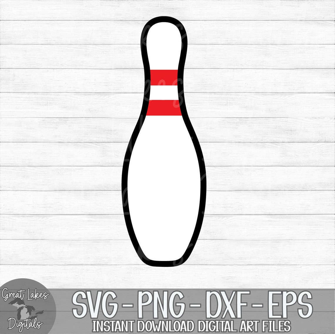 Bowling Pin - Instant Digital Download - Svg, Png, Dxf, and Eps Files ...