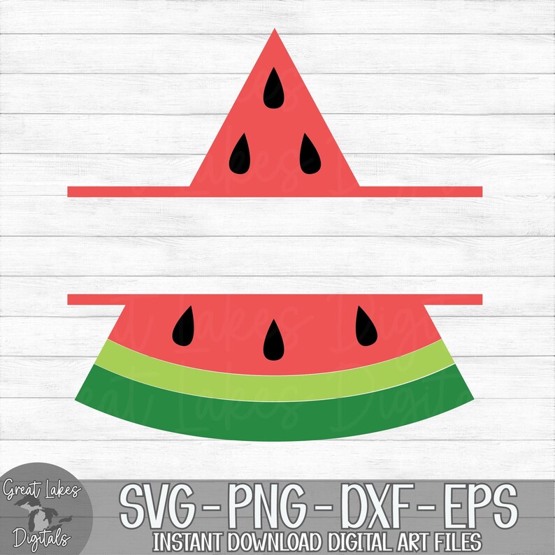 Watermelon Split Monogram Instant Digital Download Svg - Etsy