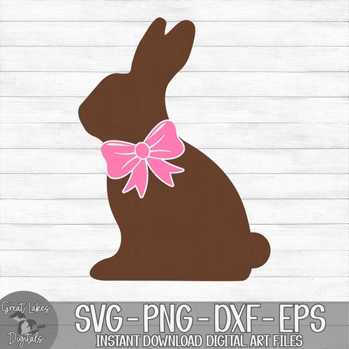 Chocolate Easter Bunny Instant Digital Download Svg Png - Etsy