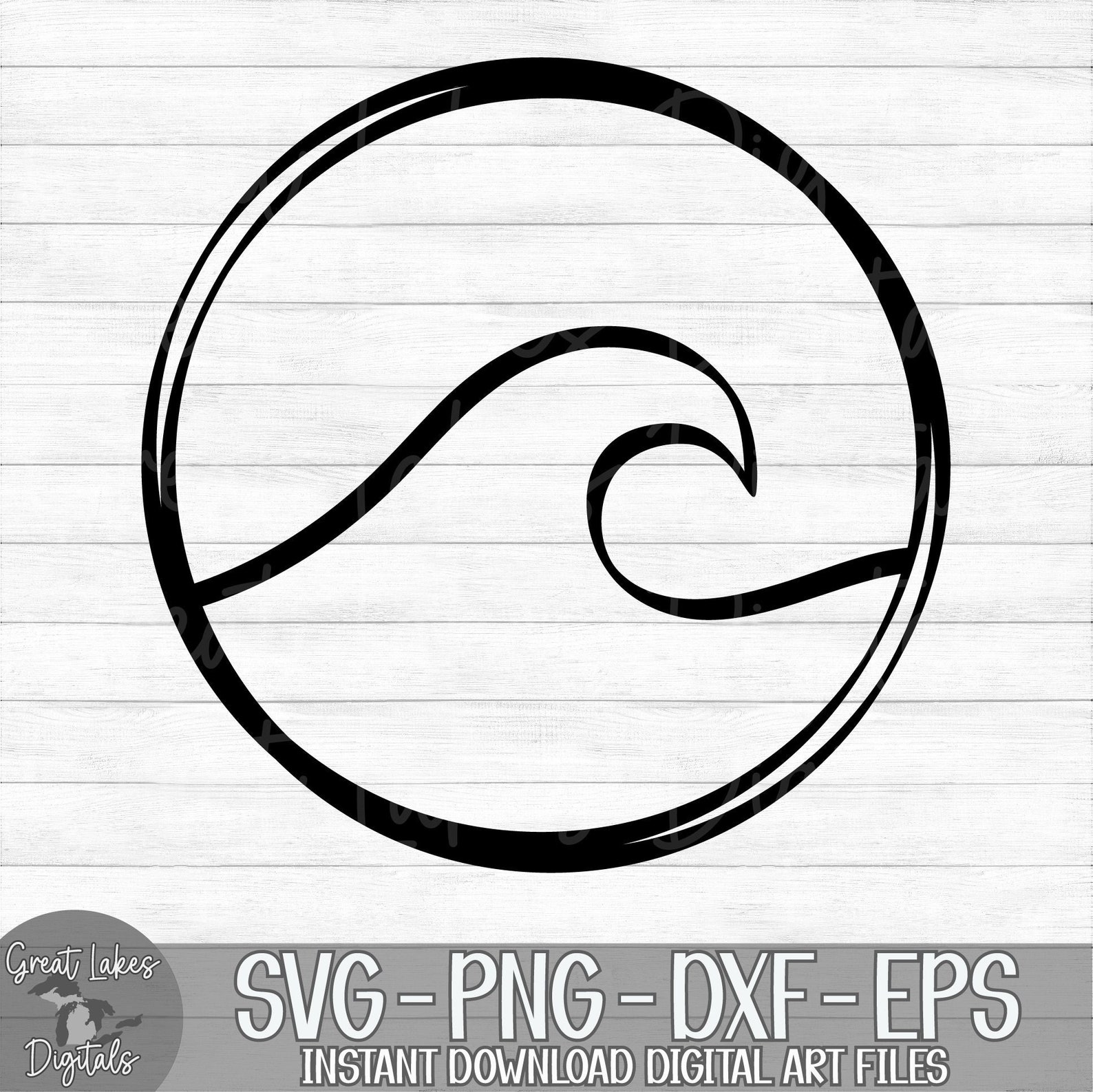 Circle Wave Instant Digital Download Svg Png Dxf and - Etsy