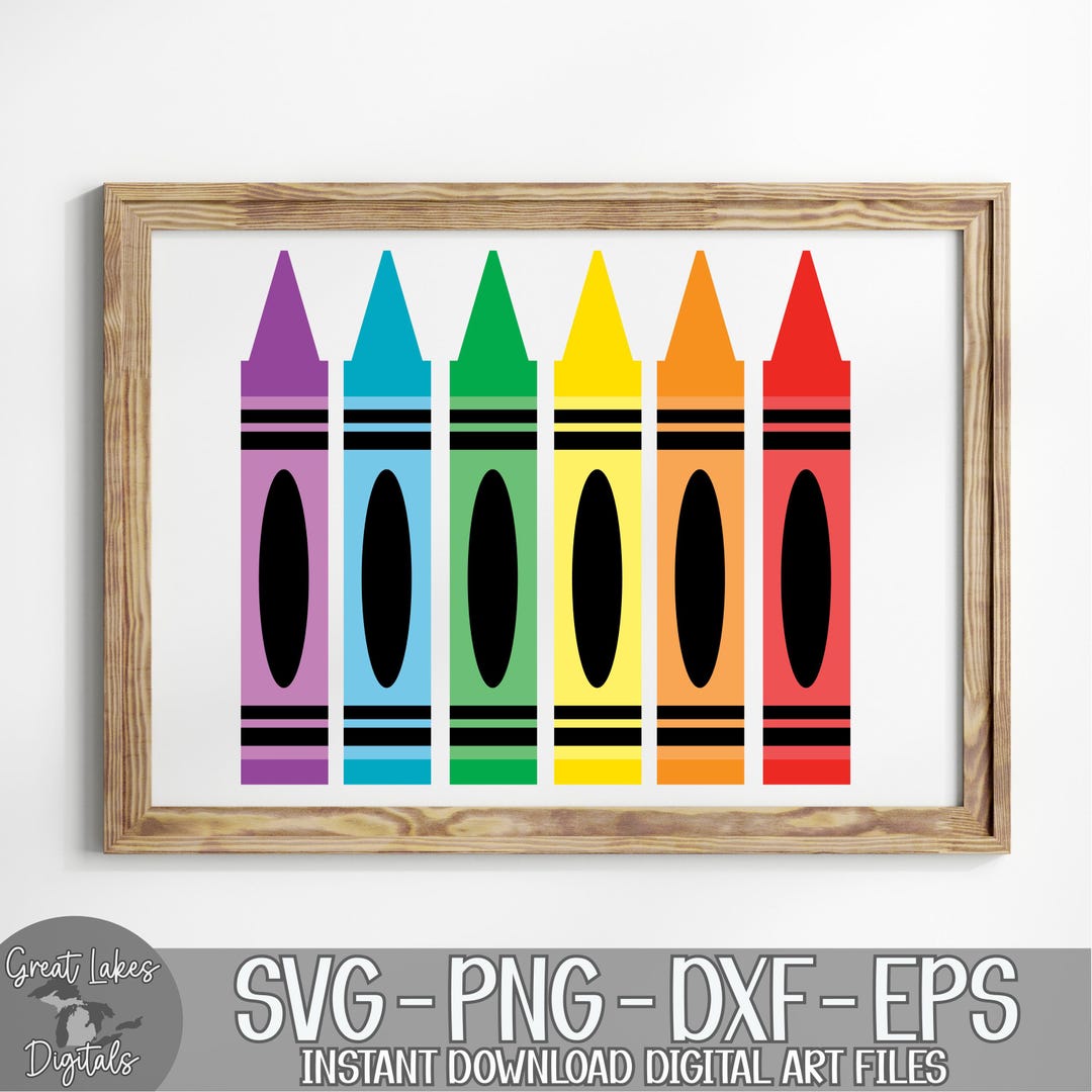 Crayons Svg Png Dxf Eps Digital Download - Teacher, School, Student ...
