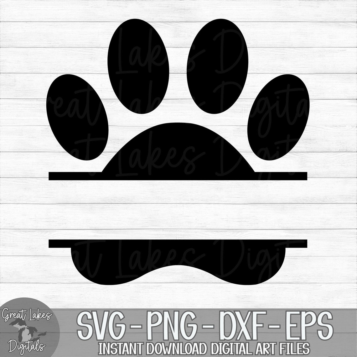 Paw Print Instant Digital Download Svg Png Dxf and Eps - Etsy