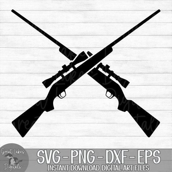 Crossed Hunting Rifles Scoped Rifles Instant Digital - Etsy