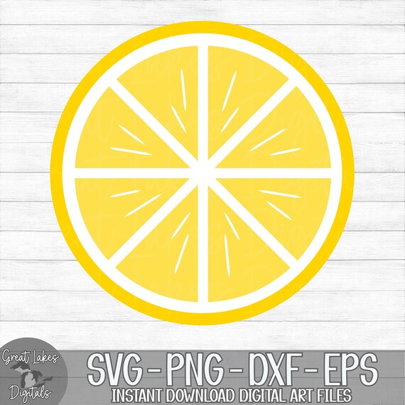 Lemon Slice Instant Digital Download Svg Png Dxf and - Etsy