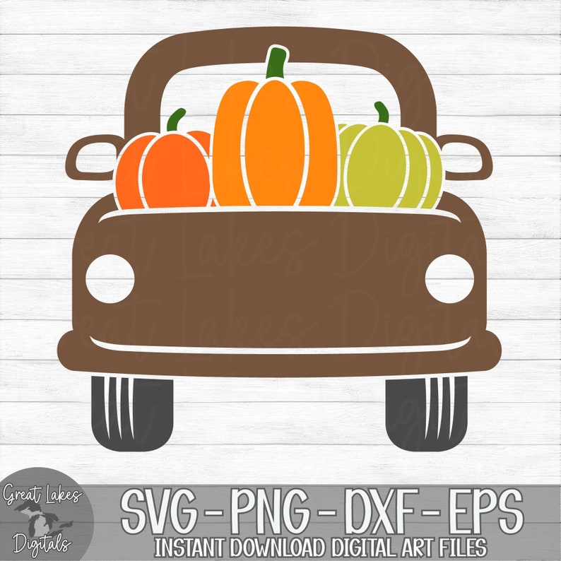 Fall Pumpkin Truck Instant Digital Download Svg Png Dxf - Etsy