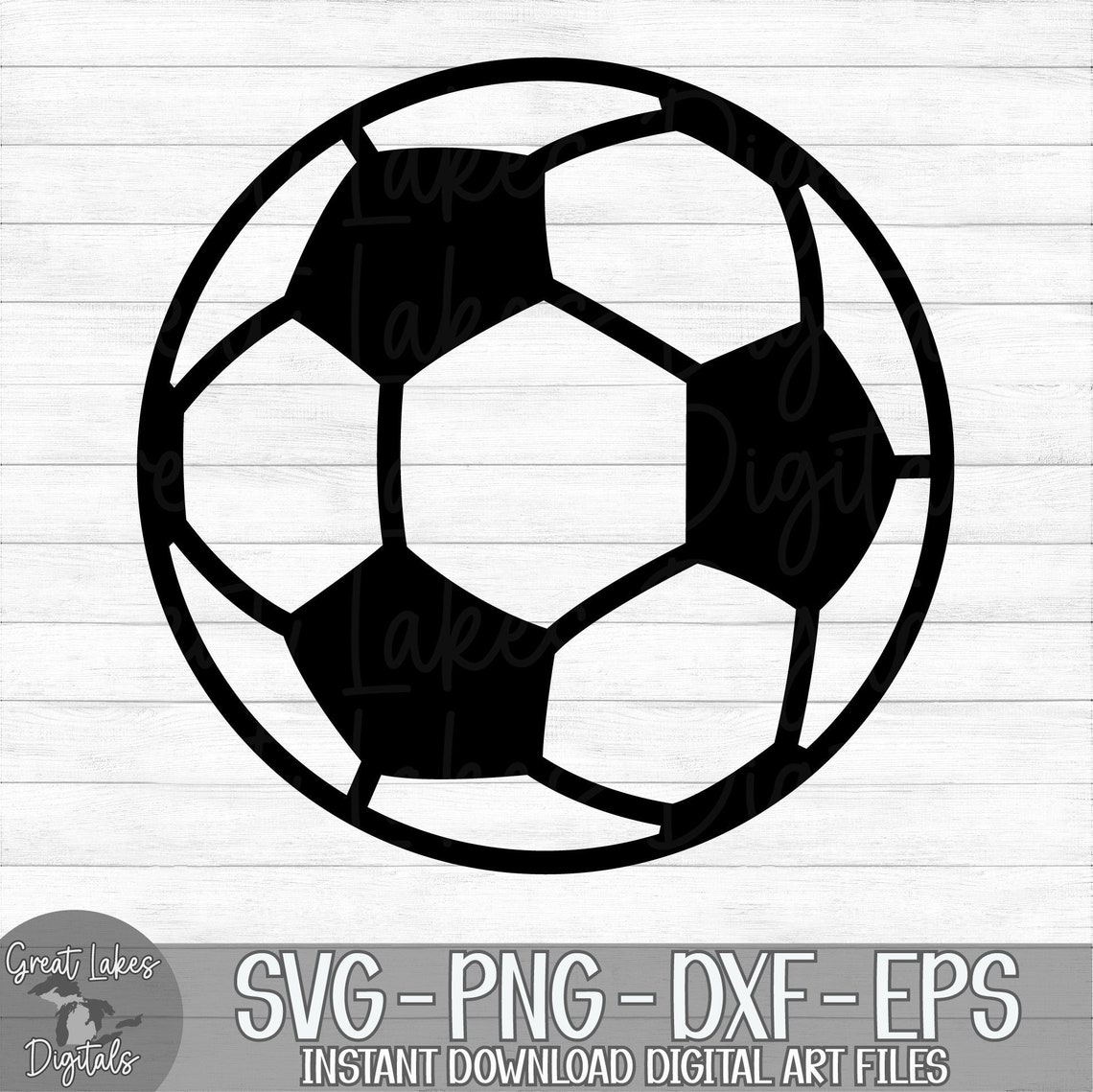 Soccer Ball - Instant Digital Download - Svg, Png, Dxf, and Eps Files ...