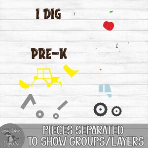 I Dig Pre-k - Instant Digital Download - Svg, Png, Dxf, and Eps Files ...