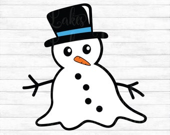 Melting Snowman Svg | Etsy