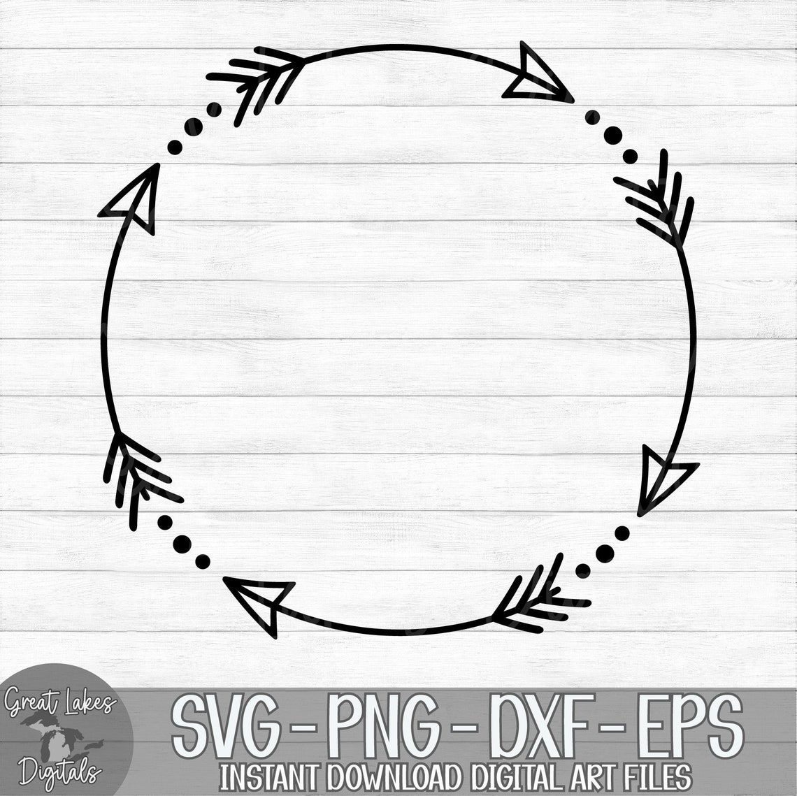 Arrow Wreath - Instant Digital Download - Svg, Png, Dxf, and Eps Files ...