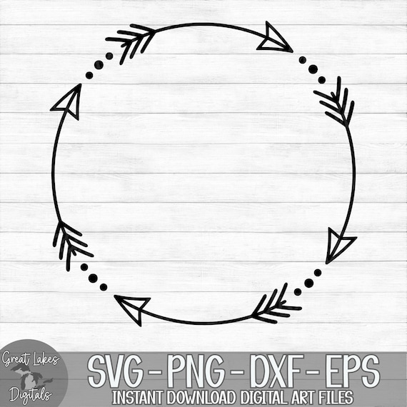 Arrow Wreath Instant Digital Download Svg Png Dxf and - Etsy