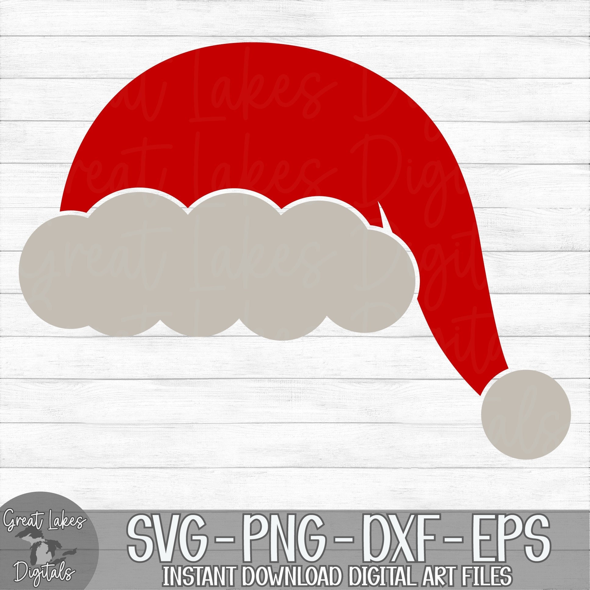 Santa Hat Instant Digital Download Svg Png Dxf and Eps - Etsy UK