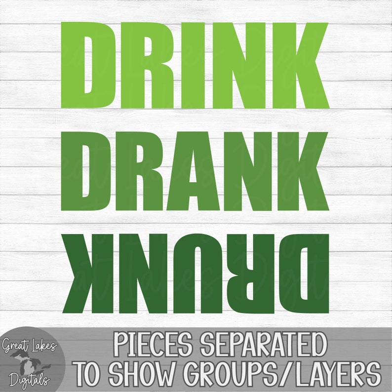 Drink Drank Drunk Instant Digital Download Svg Png Dxf - Etsy