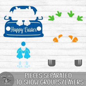 Happy Easter - Instant Digital Download - Svg, Png, Dxf, and Eps Files ...