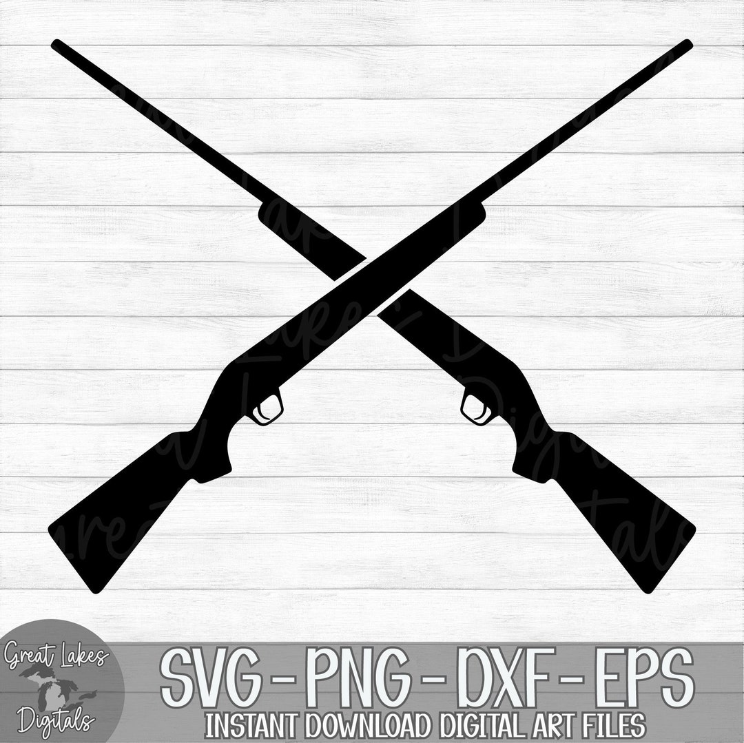 Crossed Hunting Rifles Instant Digital Download Svg, Png, Dxf, and Eps ...