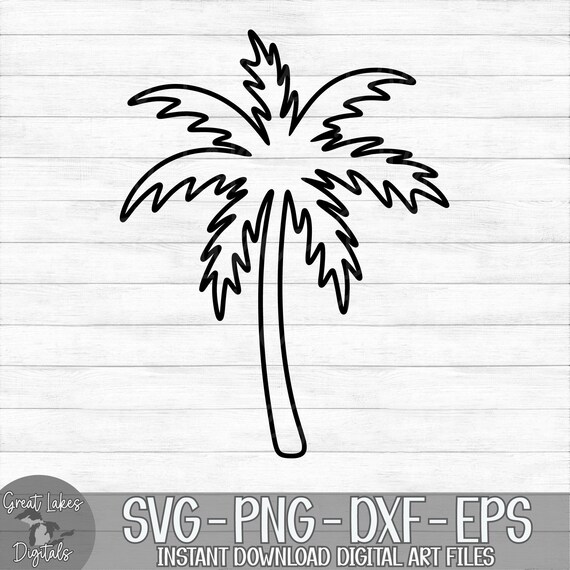 Palm Tree Instant Digital Download Svg Png Dxf and Eps - Etsy