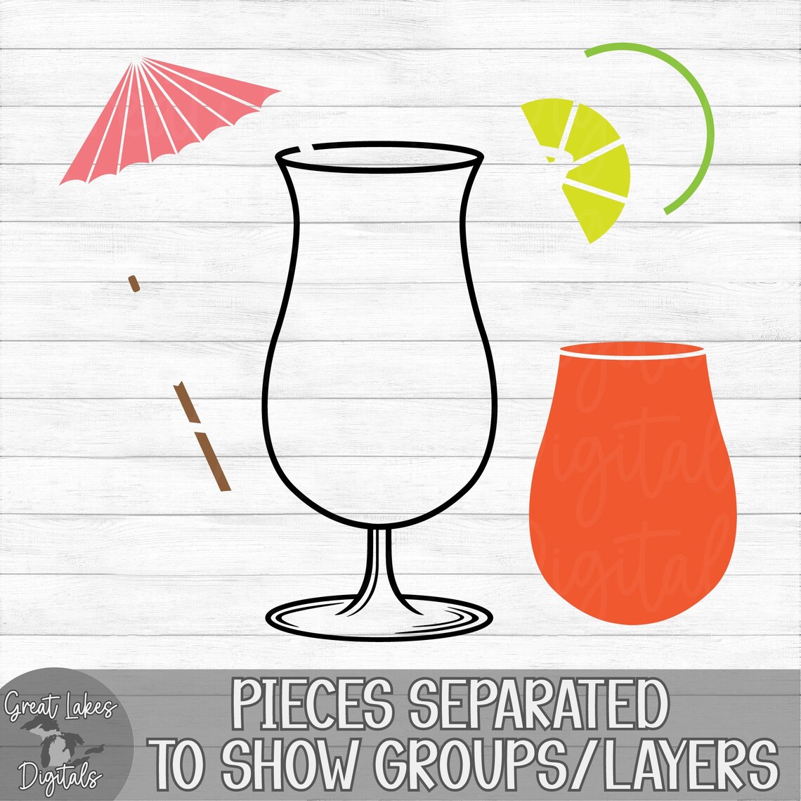 Cocktail Instant Digital Download Svg Png Dxf and Eps - Etsy