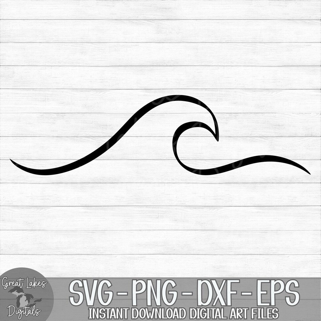 Wave Instant Digital Download Svg, Png, Dxf, and Eps Files Included ...
