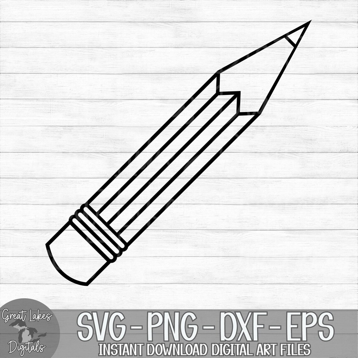 Pencil Instant Digital Download Svg Png Dxf and Eps - Etsy