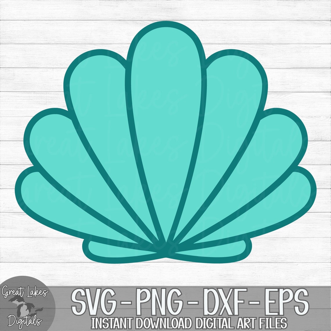 Seashell Instant Digital Download Svg Png Dxf and Eps - Etsy