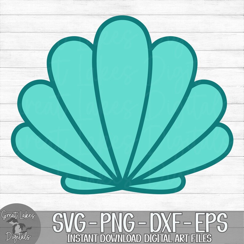 Seashell Instant Digital Download Svg Png Dxf and Eps - Etsy
