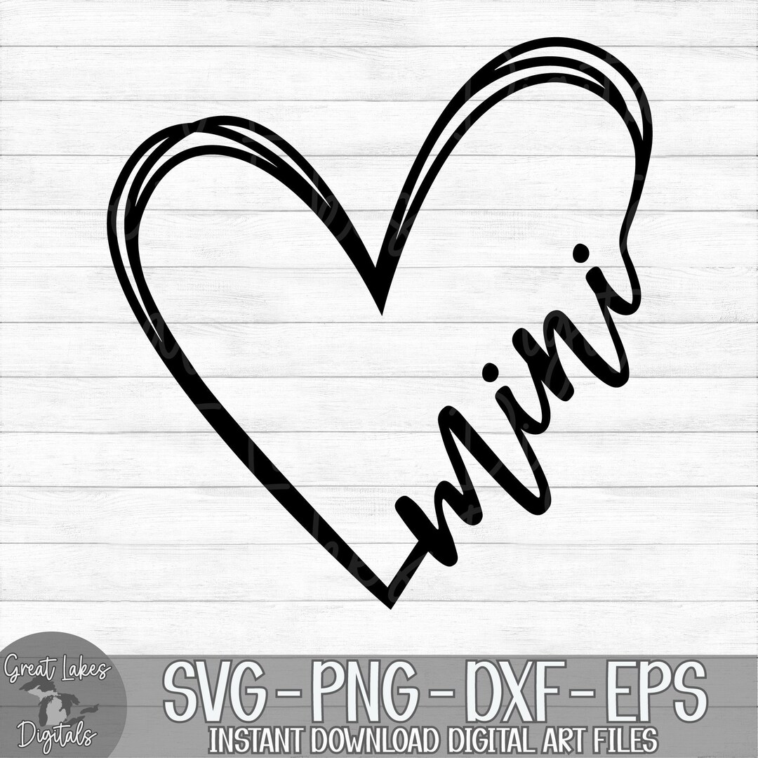Mini Heart - Instant Digital Download - Svg, Png, Dxf, and Eps Files ...