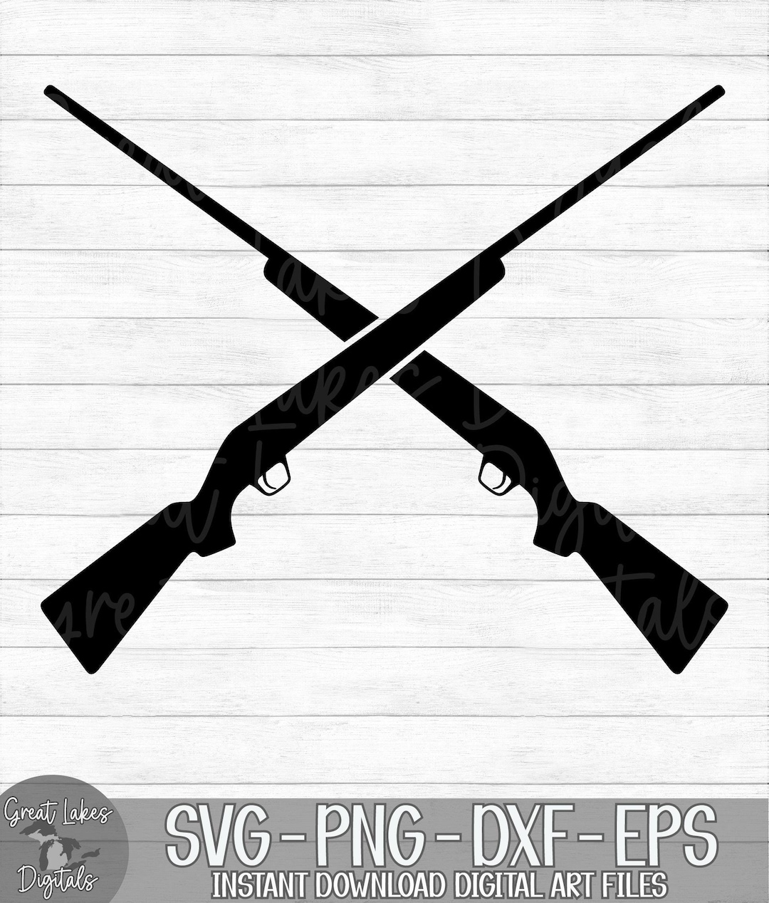 Crossed Hunting Rifles - Instant Digital Download - Svg, Png, Dxf, and ...