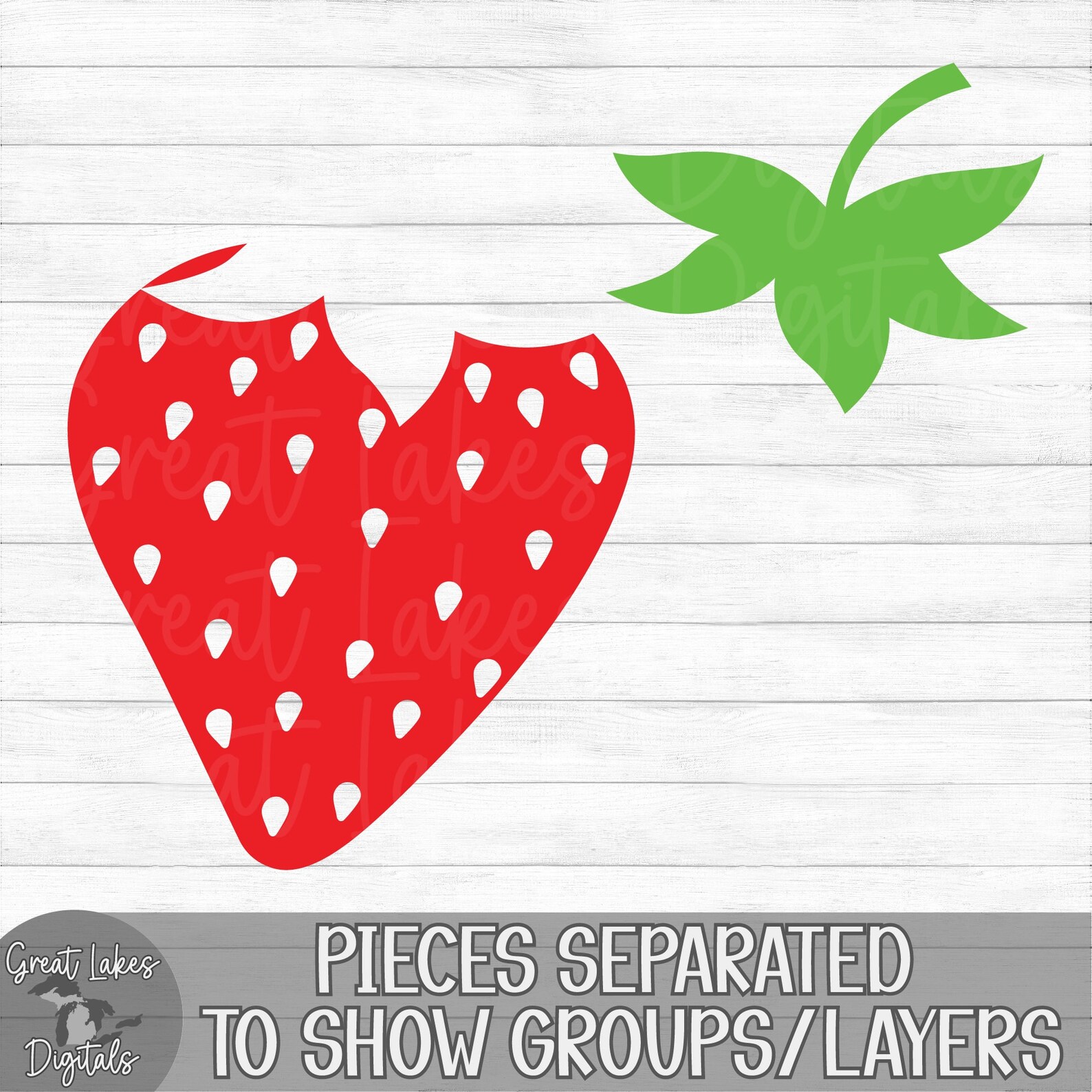 Strawberry - Instant Digital Download - Svg, Png, Dxf, and Eps Files ...