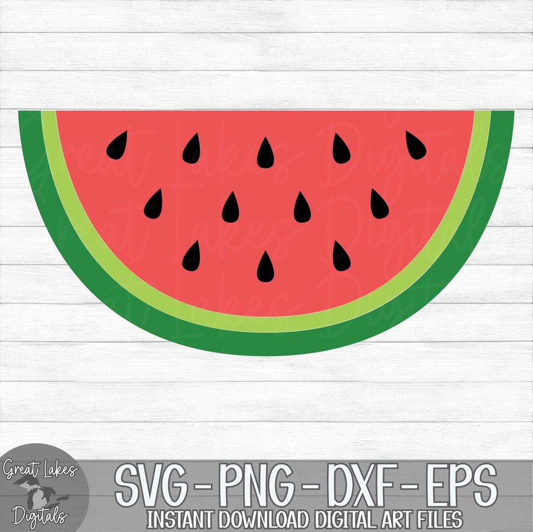 Watermelon Instant Digital Download Svg, Png, Dxf, and Eps Files ...