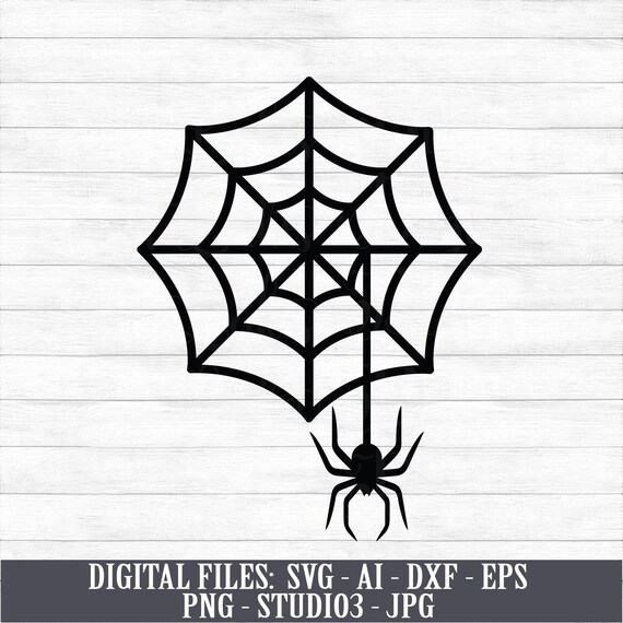 Spiderweb With Spider Instant Digital Download Svg Ai | Etsy