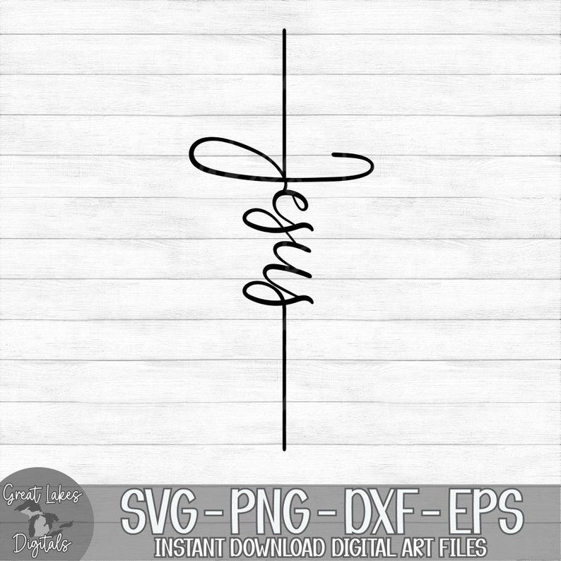 Jesus Cross - Instant Digital Download - Svg, Png, Dxf, and Eps Files ...