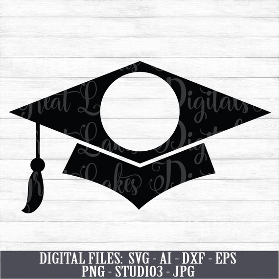 Graduation Cap Monogram Last Day of School Graduate | Etsy