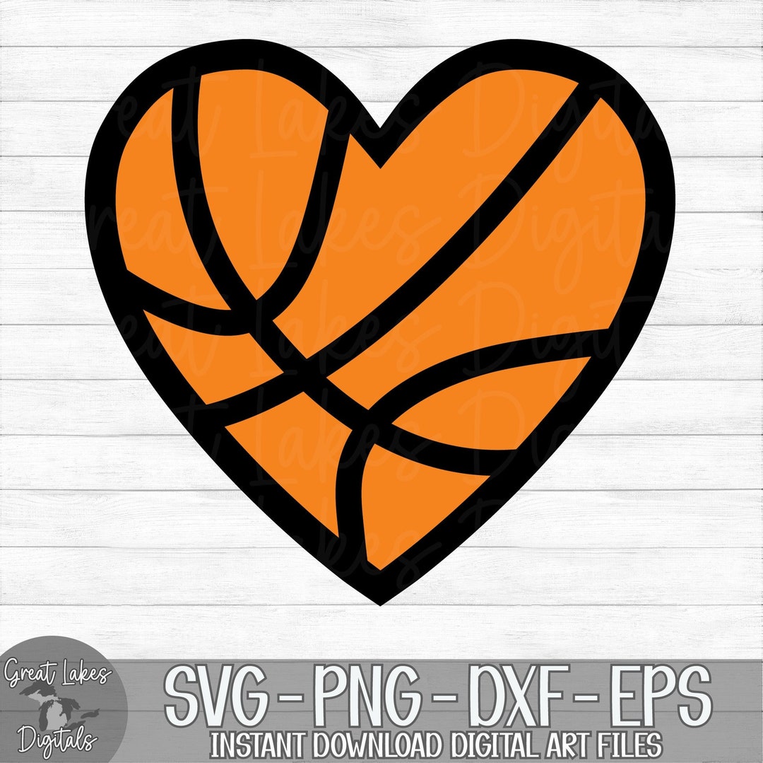 Basketball Heart - Instant Digital Download - Svg, Png, Dxf, and Eps Files Included! - Etsy