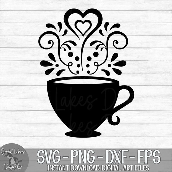 Coffee Cup Tea Cup Instant Digital Download Svg Png - Etsy