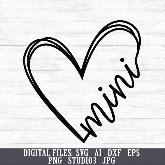 Mini Heart Instant Digital Download Svg Ai Dxf Eps Png | Etsy