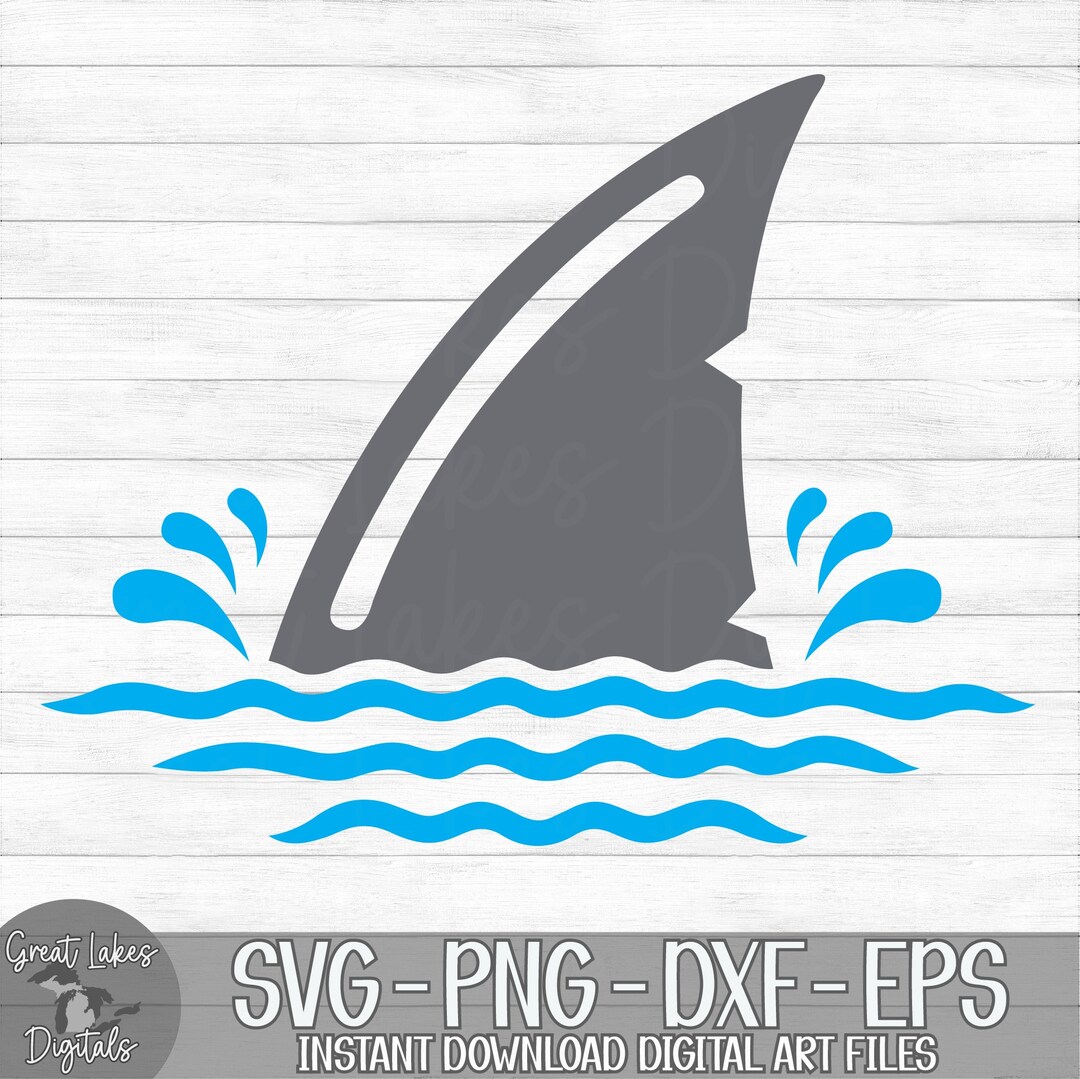 Shark Fin Instant Digital Download Svg, Png, Dxf, and Eps Files ...