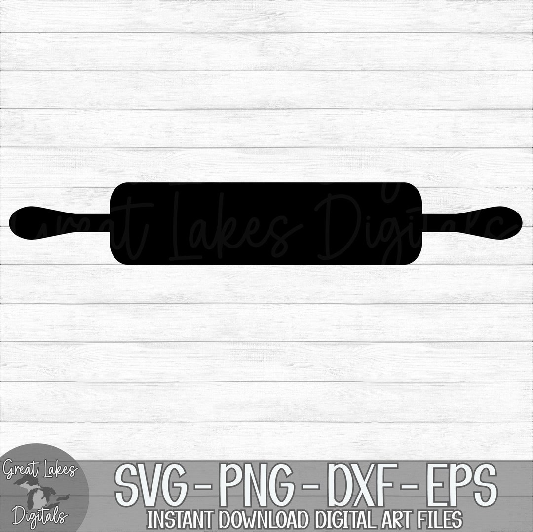 Rolling Pin Instant Digital Download Svg, Png, Dxf, and Eps Files ...