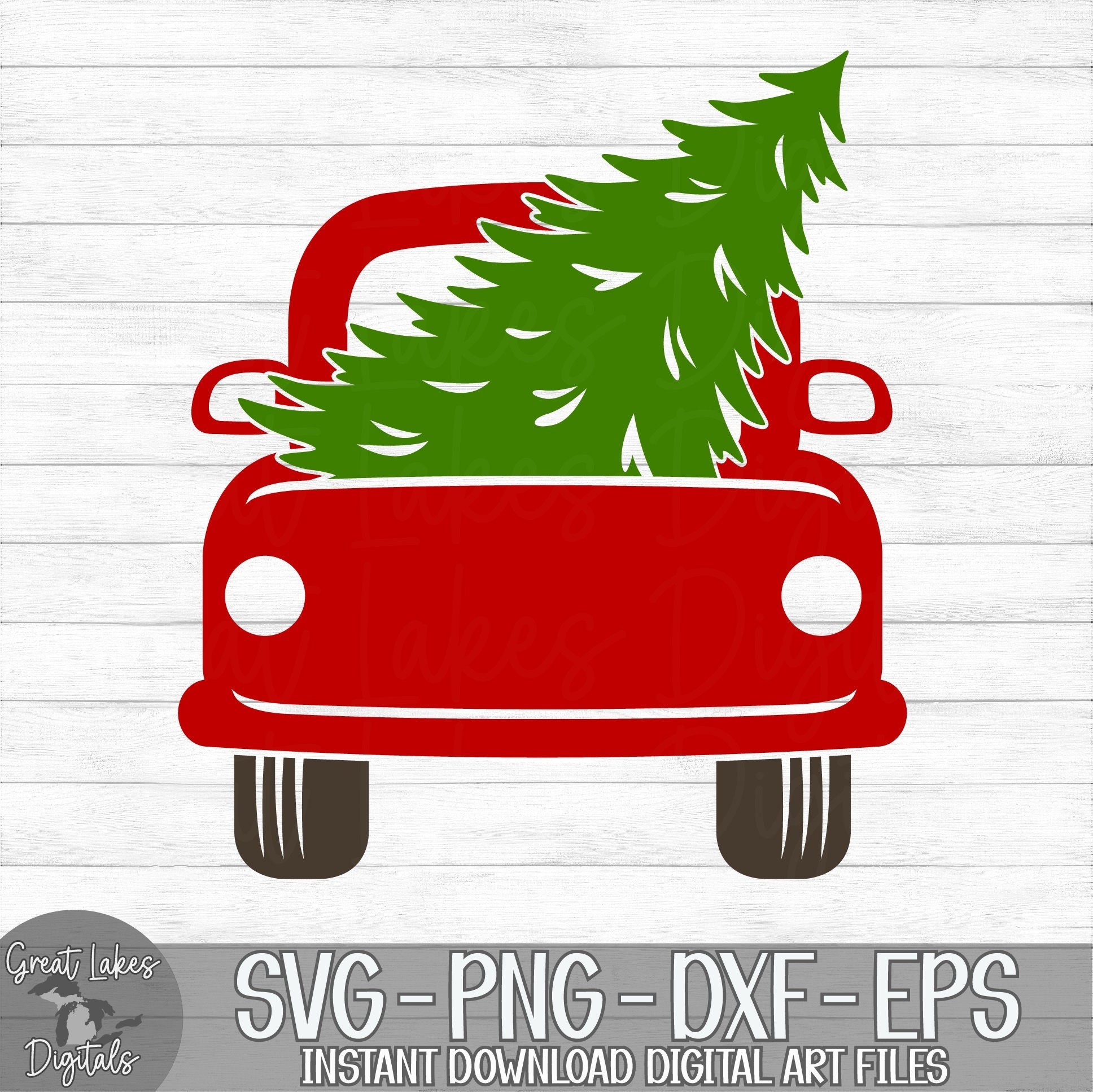 Christmas Truck & Tree Instant Digital Download Svg Png - Etsy