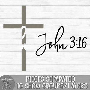 John 3:16 - Instant Digital Download - Svg, Png, Dxf, and Eps Files ...