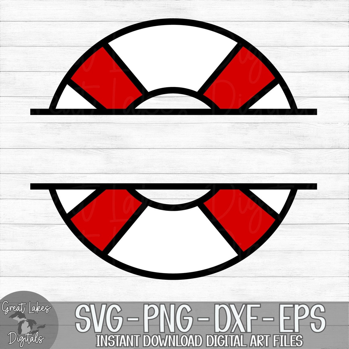 Buoy Split Monogram Name Frame Instant Digital Download - Etsy